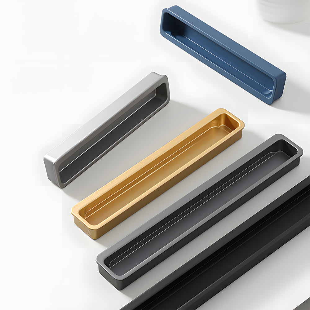 Recessed cabinet pull gold kitchen cabinet handles | Goldenwarm UK