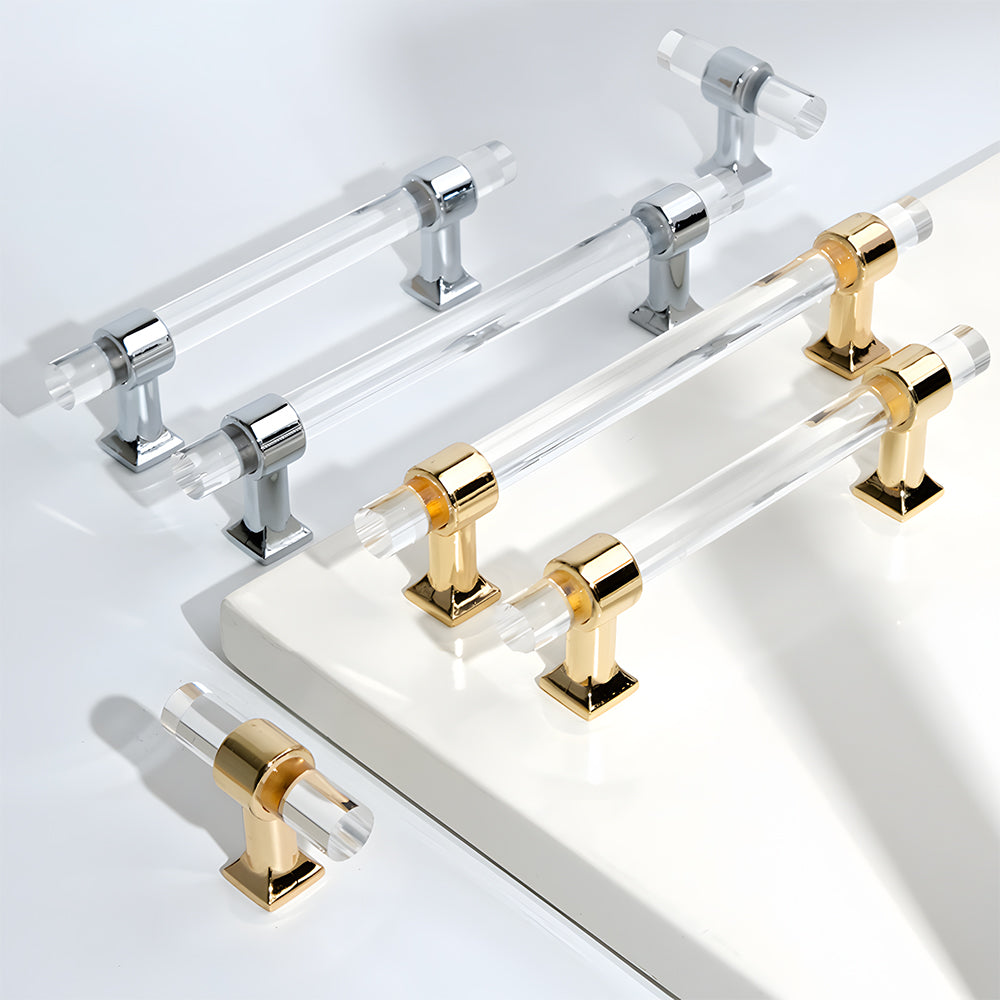 Modern Acrylic kitchen cabinet handles and pulls | Goldenwarm
