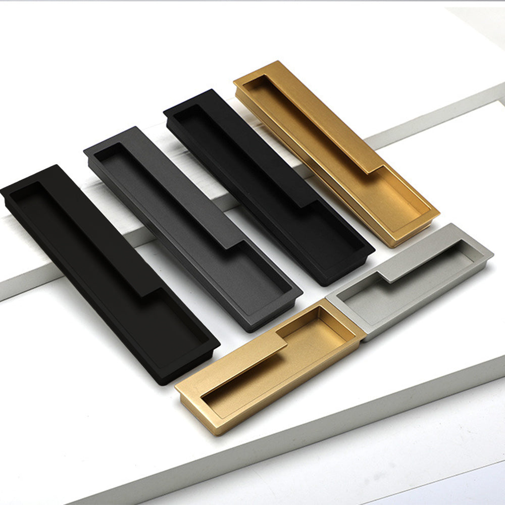 Kitchen inset cabinet handles recessed drawer handles | Goldenwarm UK