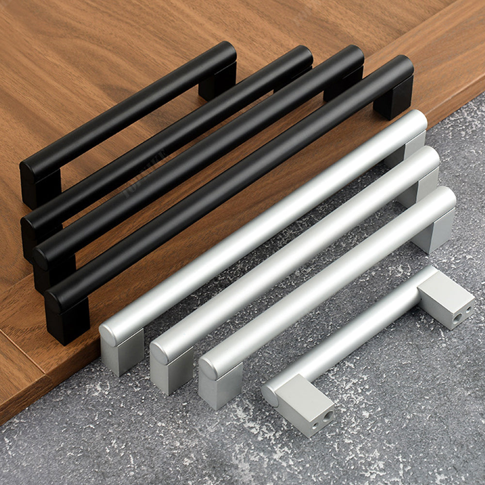 Golenwarmuk Simple Long Black White Kitchen Cabinet Handles And Pulls