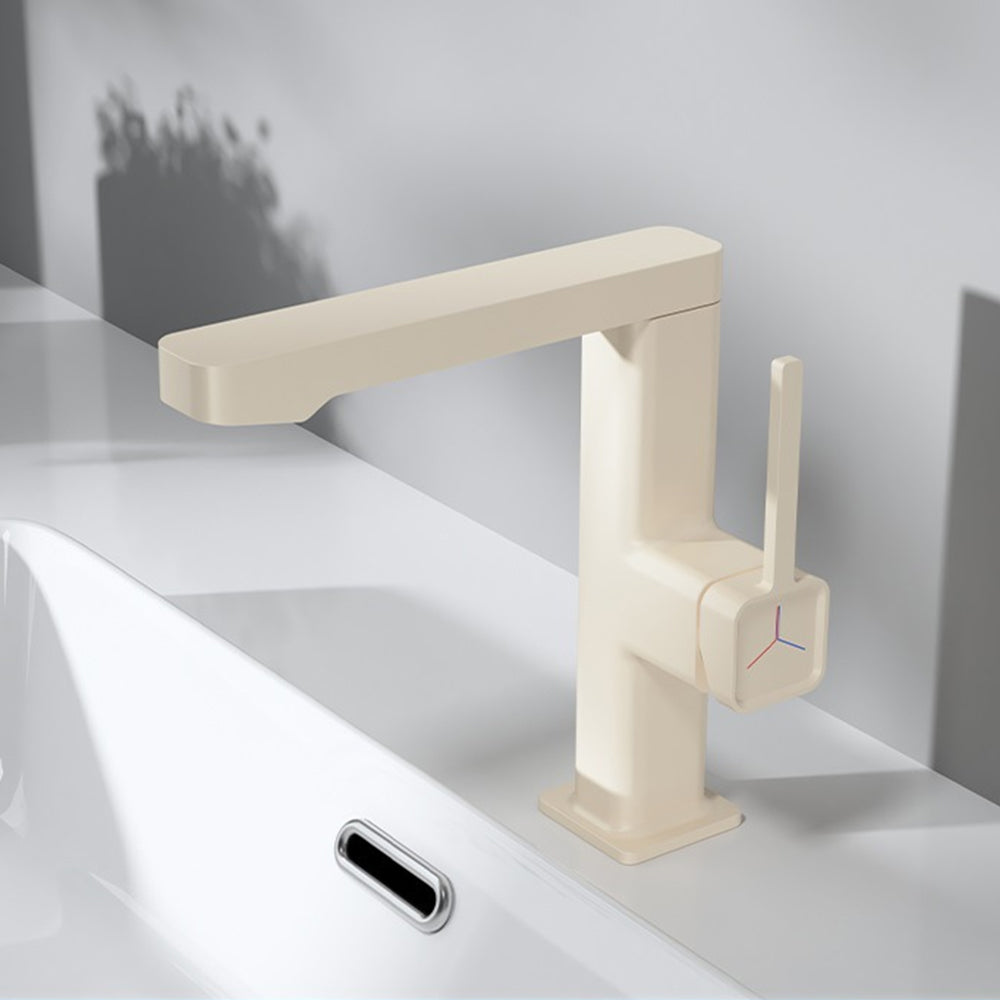 GoldenwarmUK Bathroom Basin Taps Waterfall Taps 360-Degree-Swivel Brass