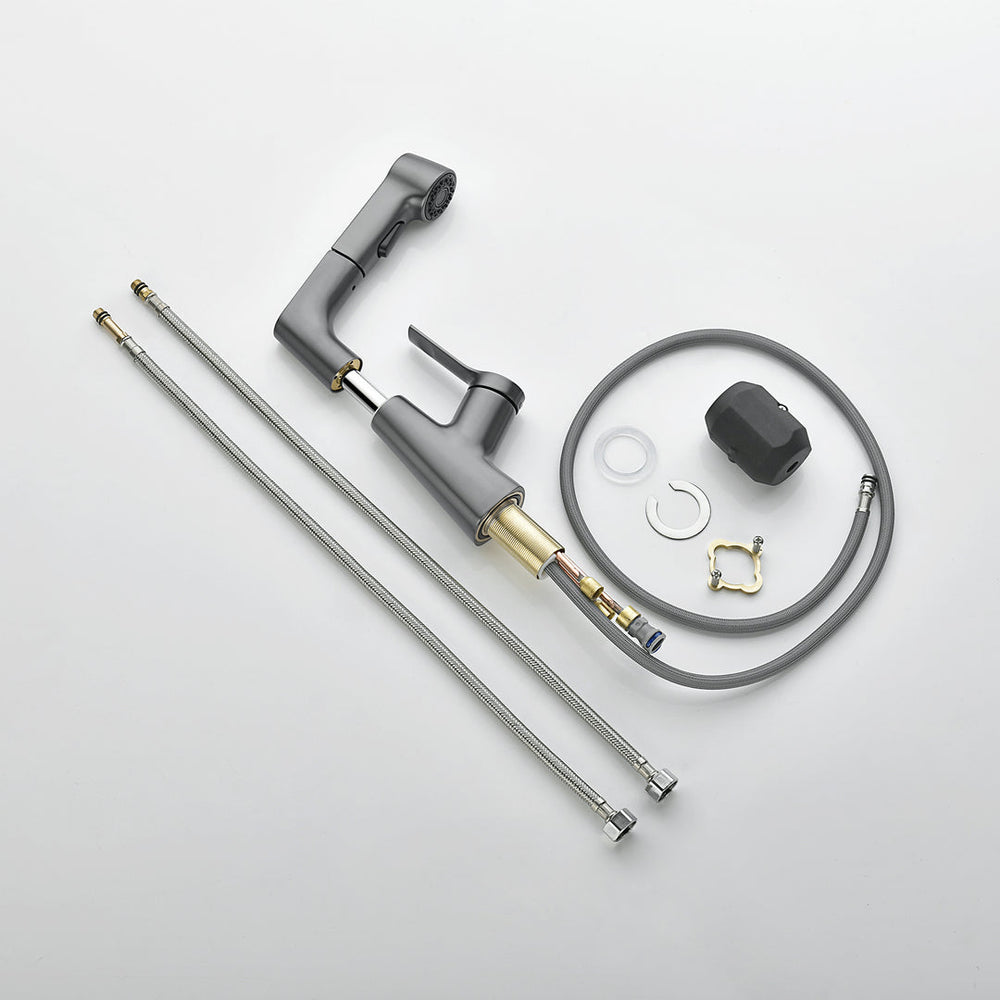 GoldenwarmUK Bathroom Taps Modern Liftable Pull Out Sink Tap