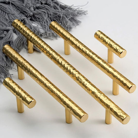 Goldenwarm Brass Kitchen Handles Gold Round Cupboard Handles