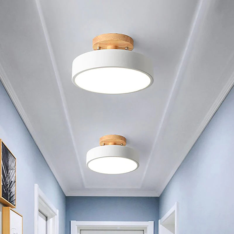 Goldenwarmuk Modern LED Ceiling Light Simple Semi-flush Ceiling Light