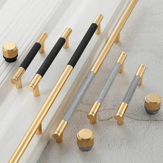 Goldenwarm Cabinet Handles Wood Brushed Brass for Cabinet Dresser Pull
