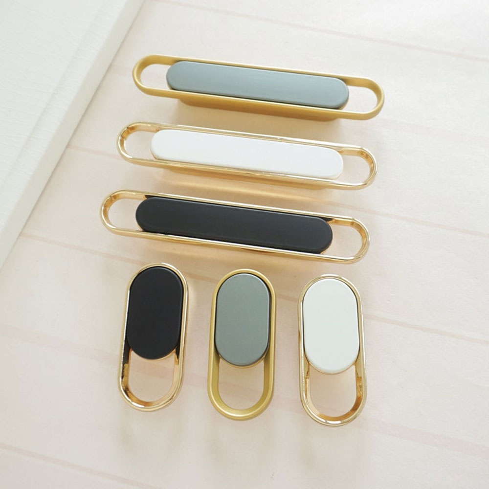 Goldenwarm Cabinet Handles Modern Gold Chrome Kitchen Cabinet Knobs and ...