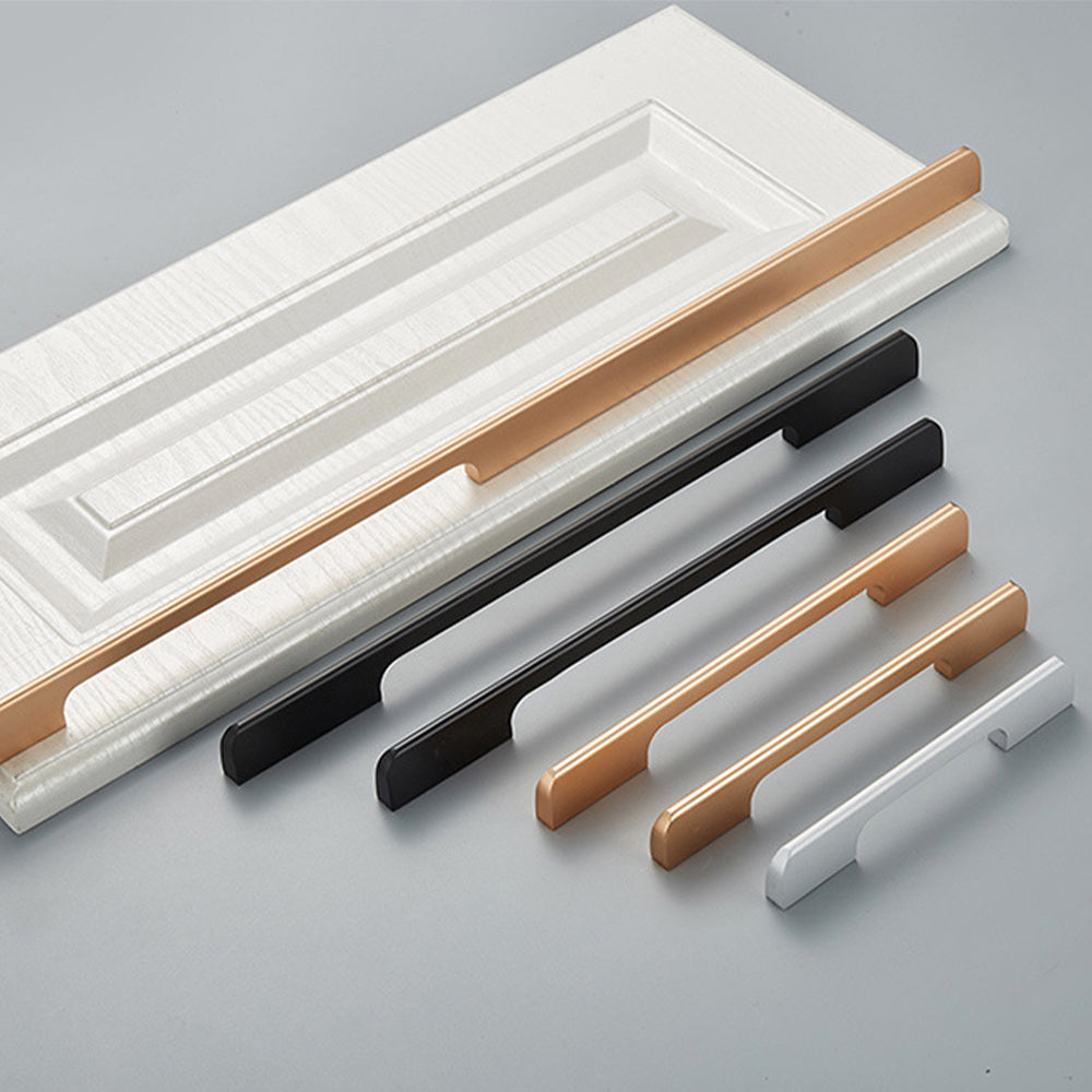 Goldenwarm Solid Aluminum Alloy Modern Black Long Cabinet and Drawer ...