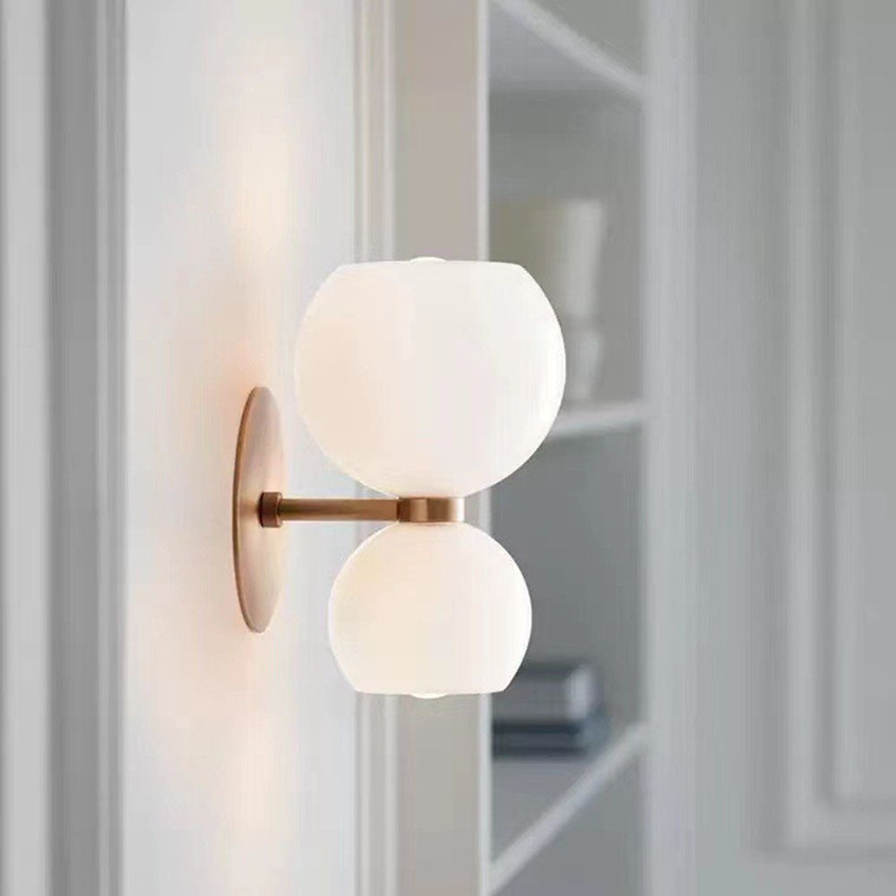 Goldenwarm Creative Glass Bedside Wall Lamp Modern Hallway Wall Lights