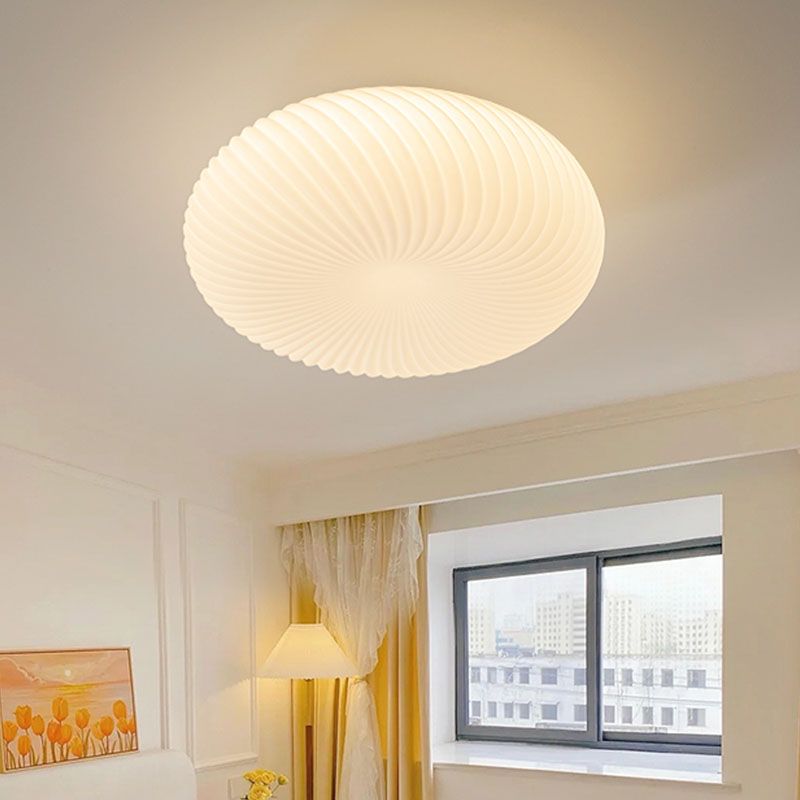 Homdiy Flush Mount Ceiling Lights Cream White Water Ripple Ceiling Lamp