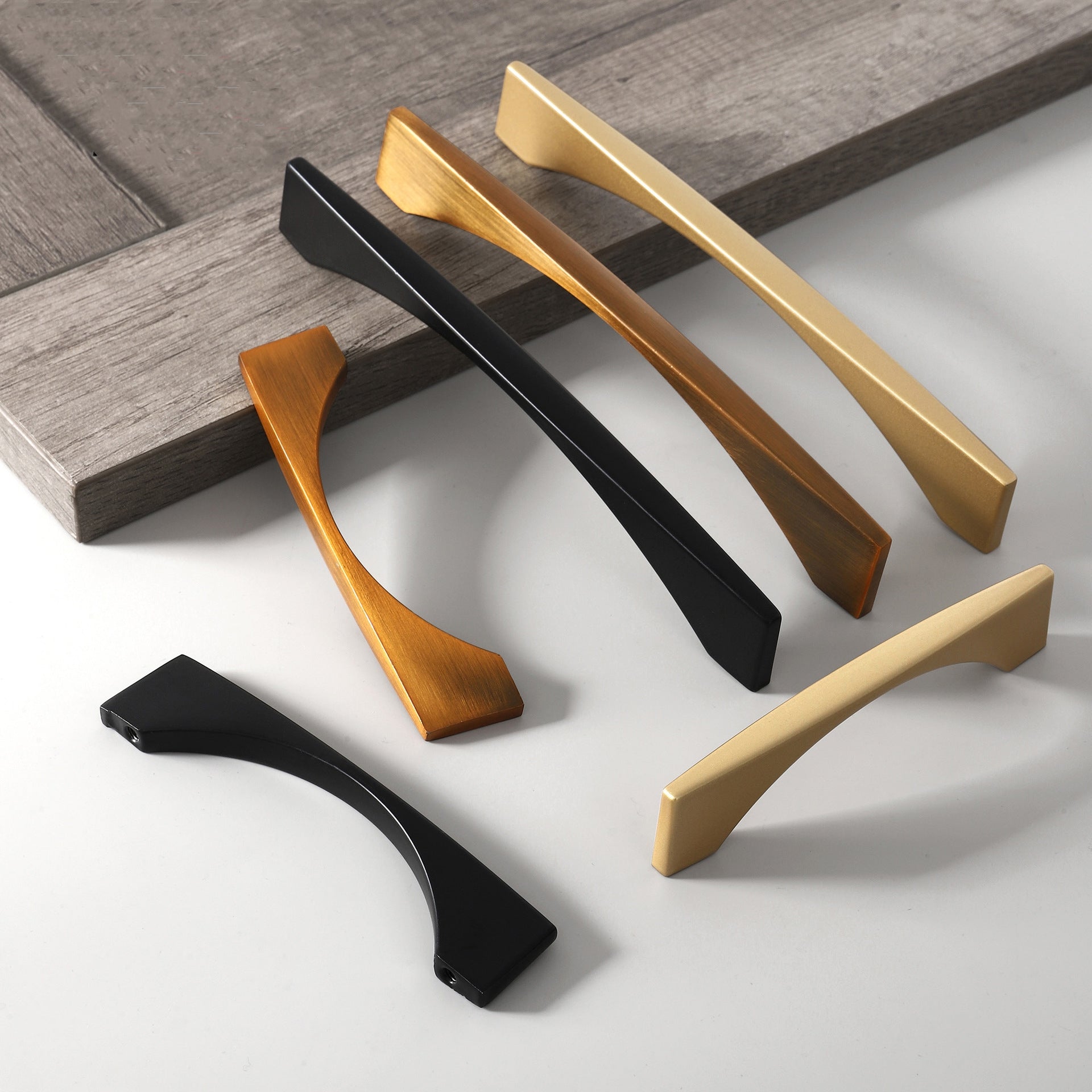 GoldenwarmUK Cabinet Handles Arch Aluminum Alloy Pulls for Kitchen Drawer